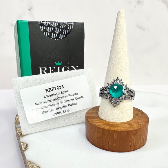 Bomb Party | Jewelry | Bomb Party Reign Villain Paraiba Ring Hematite ...